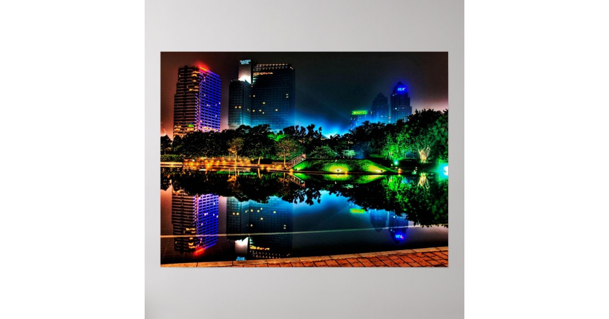 Trippy city poster | Zazzle