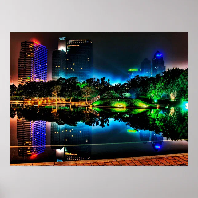 Trippy city poster | Zazzle