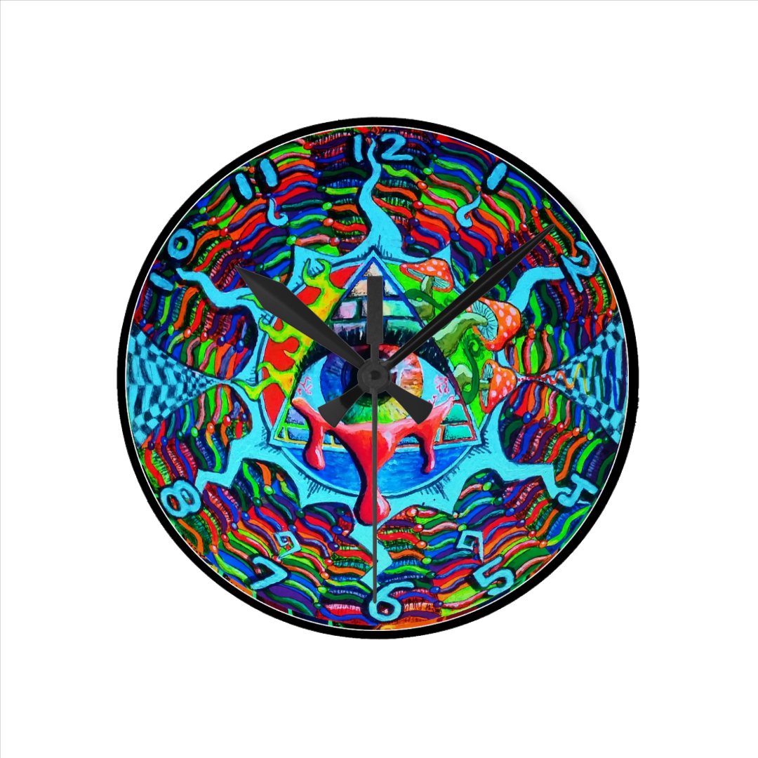 Trippy clock | Zazzle