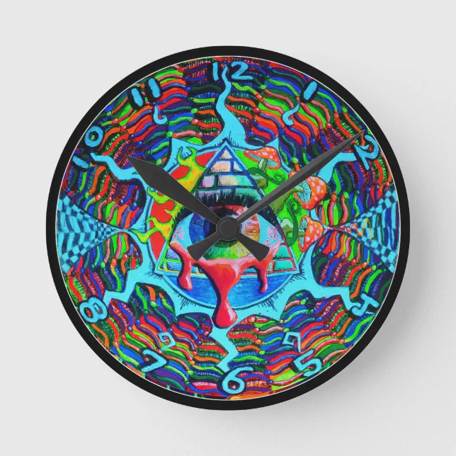 Trippy clock | Zazzle