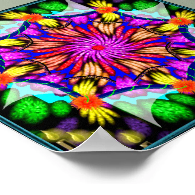 Trippy Flowers Poster | Zazzle