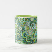 Trippy Hippy Retro Paisley Two-Tone Coffee Mug | Zazzle