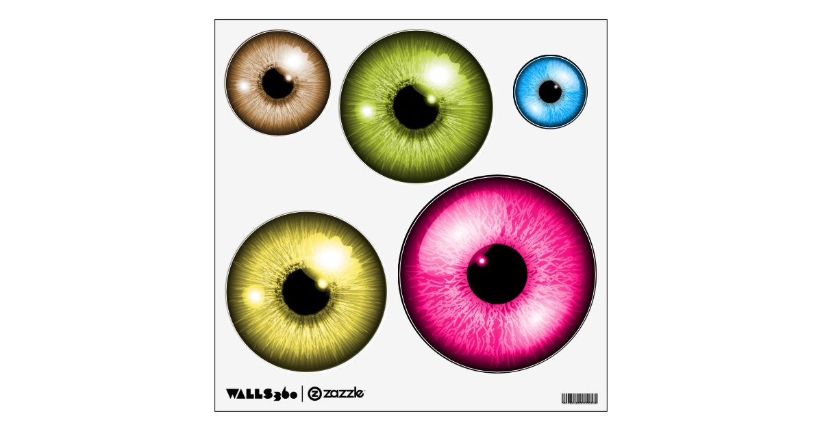 Trippy Neon Stickers Eyes | Zazzle