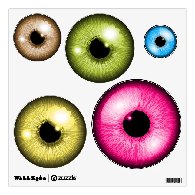 Trippy Neon Stickers Eyes | Zazzle