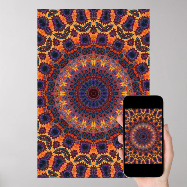 Trippy Poster: Psychedelic Radial Artwork Poster | Zazzle
