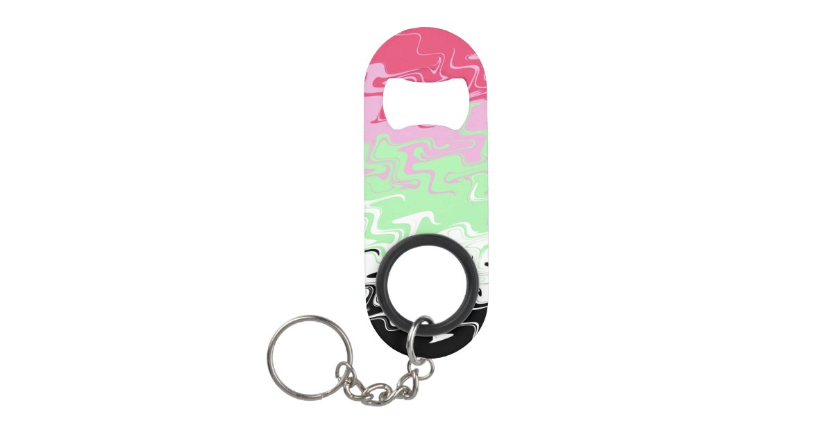 Trippy Wavy Abstract Recipromantic Pride Flag Keychain Bottle Opener ...