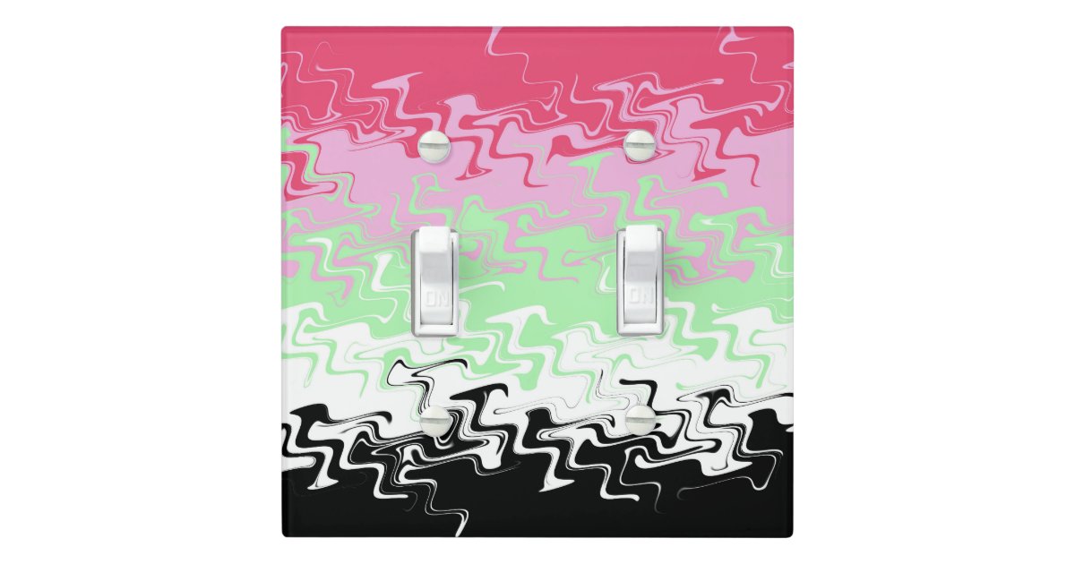 Trippy Wavy Abstract Recipromantic Pride Flag Light Switch Cover | Zazzle
