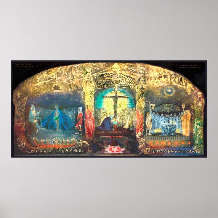 Triptych Grail by Anna May - Rudolf Steiner Poster | Zazzle