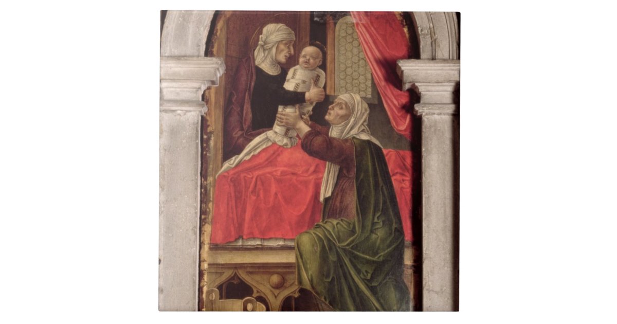 Triptych of the Madonna of the Misericordia, 1473 Ceramic Tile | Zazzle