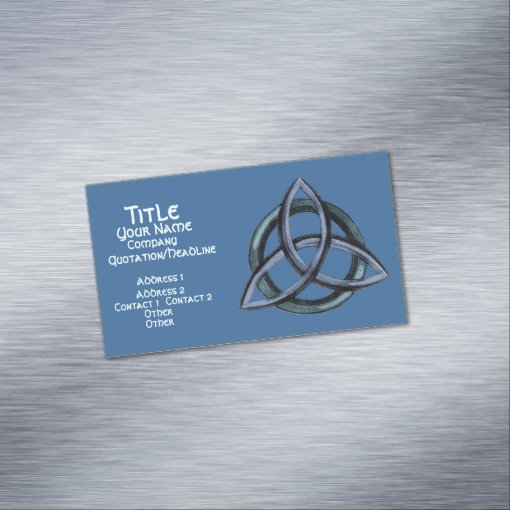 Triquetra (Blue) Business Card Magnet | Zazzle