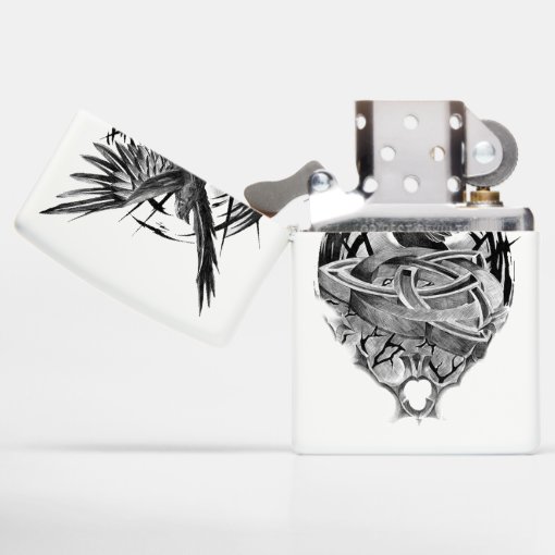 Triquetra crow flight Zippo lighter | Zazzle