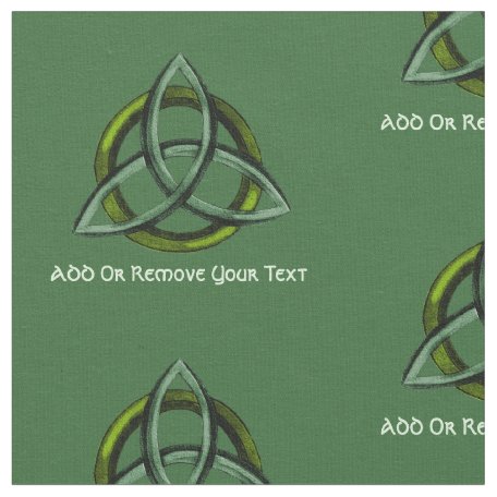 Green Celtic Knot Triquetra Pattern Fabric | Zazzle