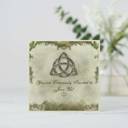 Triquetra Natural Invitation | Zazzle