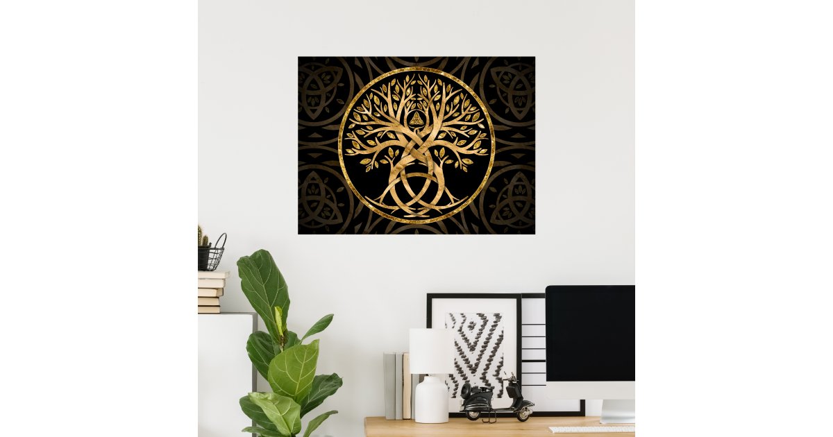 Triquetra Tree of life Poster | Zazzle