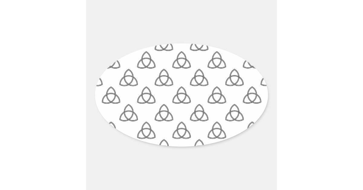 Triquetra Vesica Symbol Oval Sticker | Zazzle