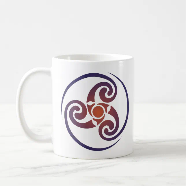 Triskele, Triple Spiral, Triskelion Symbol Celtic Coffee Mug | Zazzle