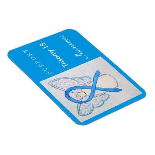 Trisomy 18 Awareness Ribbon Angel Magnet | Zazzle