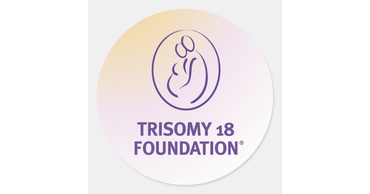 Trisomy 18 Foundation Logo - Round Sticker | Zazzle