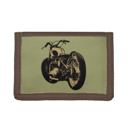 Triumph Bobber Motorbike Tri-fold Wallet | Zazzle