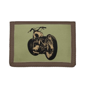 Triumph Bobber Motorbike Tri-fold Wallet | Zazzle