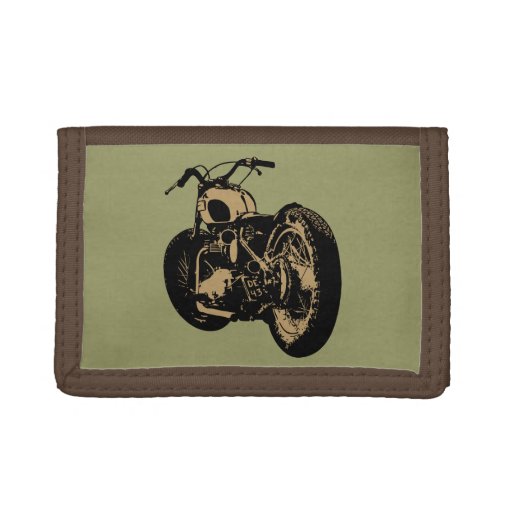 Triumph Bobber Motorbike Tri-fold Wallet | Zazzle