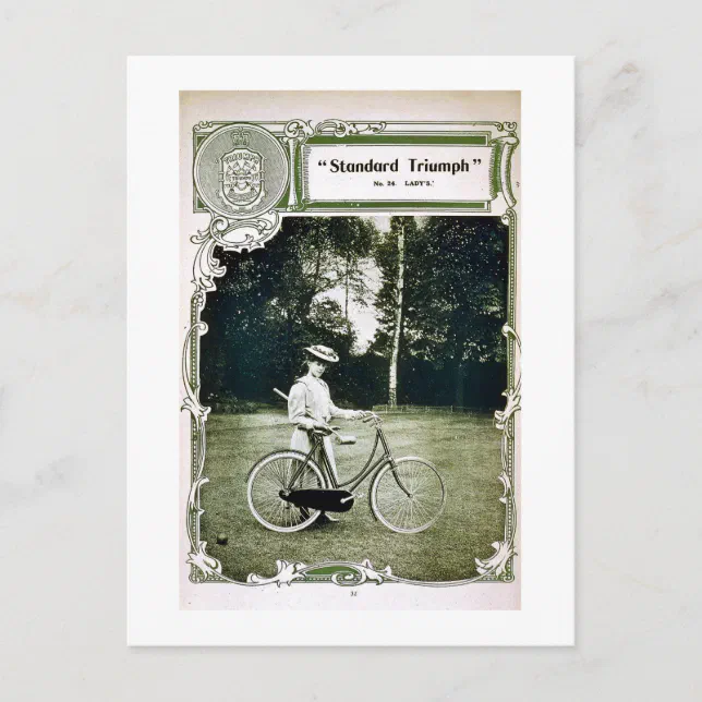 Triumph Cycles 1907 Lady's Standard No. 24 Postcard | Zazzle