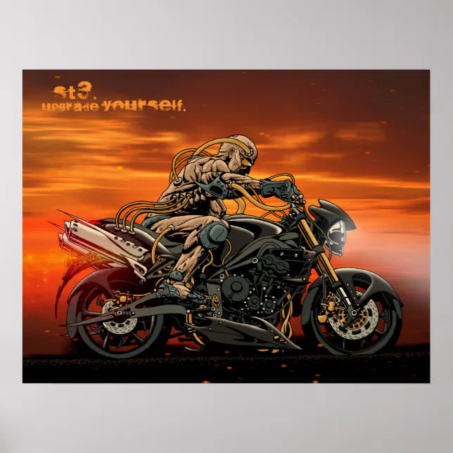 Triumph Motorcycle Triple Print 26x20'' | Zazzle