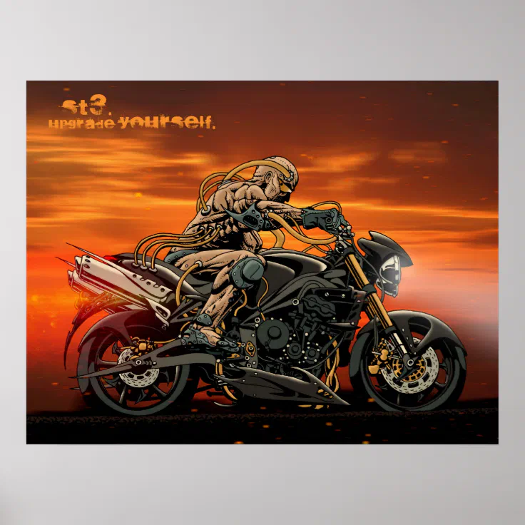 Triumph Motorcycle Triple Print 26x20'' | Zazzle