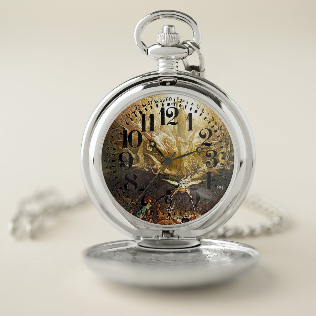 Triumph of Christ Large Numbers Pocket Watch | Zazzle