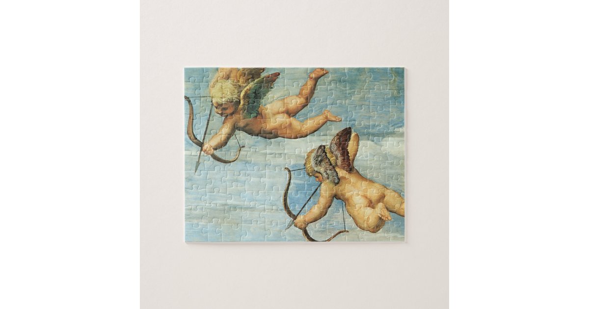Triumph of Galatea Angels detail by Raphael Sanzio Jigsaw Puzzle | Zazzle