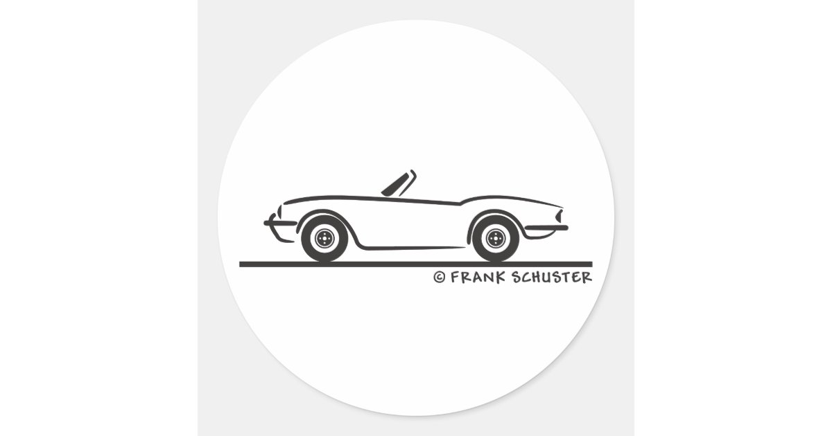 Triumph Spitfire Classic Round Sticker | Zazzle