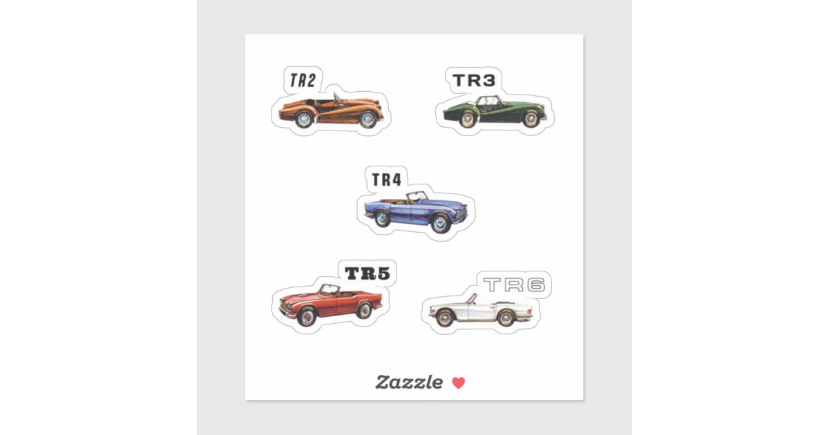 Triumph TR2 - TR6 Sticker | Zazzle