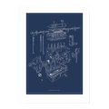 Triumph TR4A Engine Schematic Poster - Blueprint | Zazzle