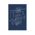 Triumph TR4A Engine Schematic Poster - Blueprint | Zazzle