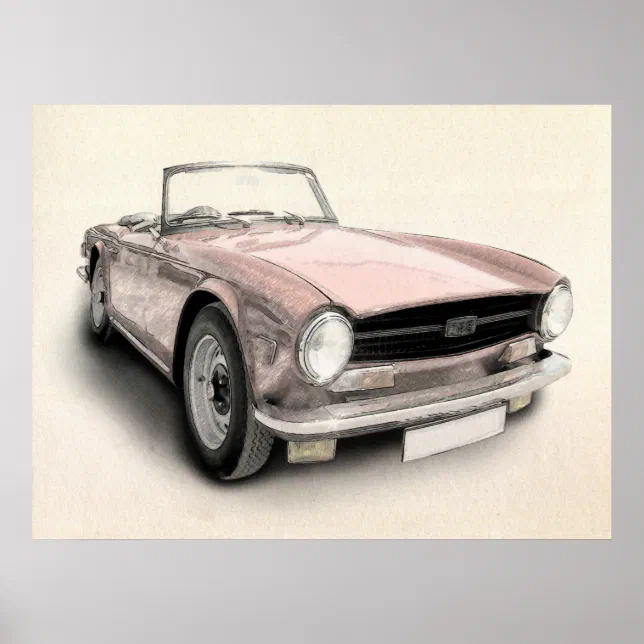 Triumph TR6 Poster | Zazzle