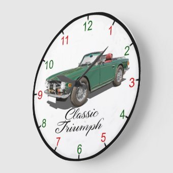 Triumph TR6 Wall Clock | Zazzle