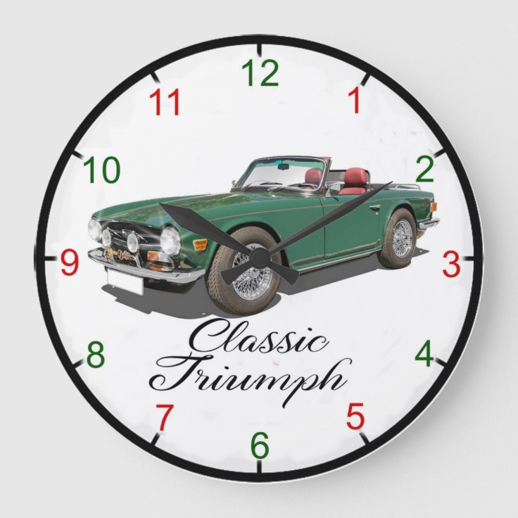 Triumph TR6 Wall Clock | Zazzle