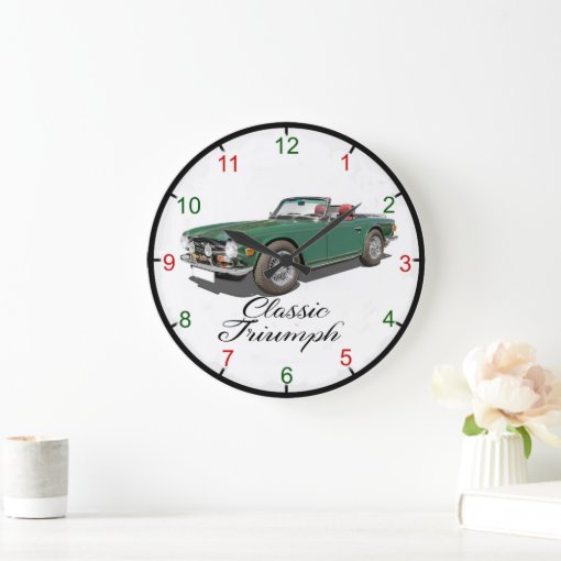 Triumph TR6 Wall Clock | Zazzle
