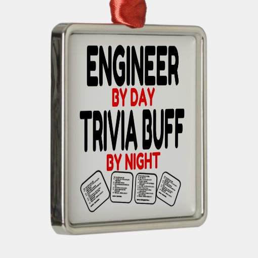 Trivia Buff Engineer Metal Ornament | Zazzle