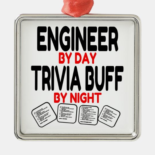 Trivia Buff Engineer Metal Ornament | Zazzle.com