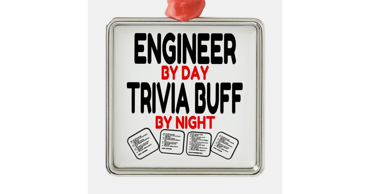 Trivia Buff Engineer Metal Ornament | Zazzle