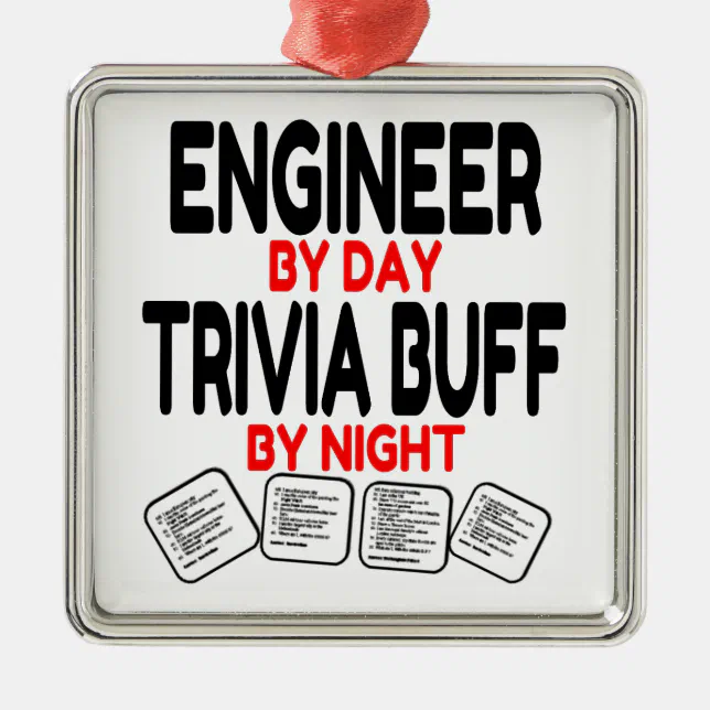 Trivia Buff Engineer Metal Ornament | Zazzle
