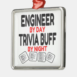 Trivia Buff Engineer Metal Ornament | Zazzle
