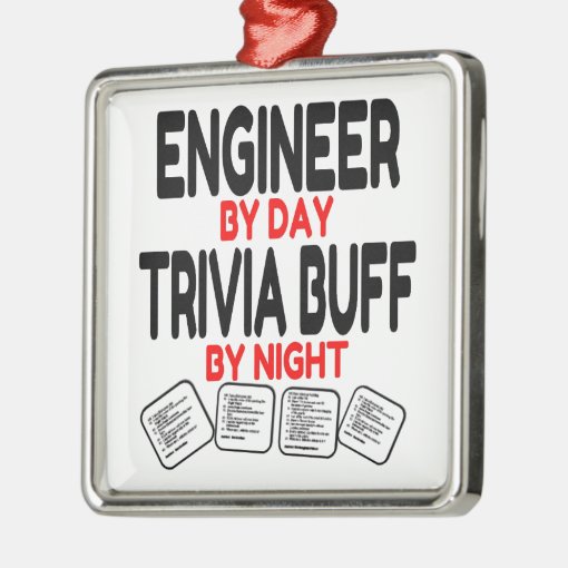 Trivia Buff Engineer Metal Ornament | Zazzle