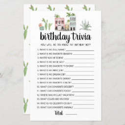 Trivia Game How Well Do You Know The Birthday Boy | Zazzle