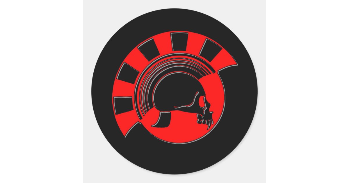 Trojan Skull Classic Round Sticker | Zazzle