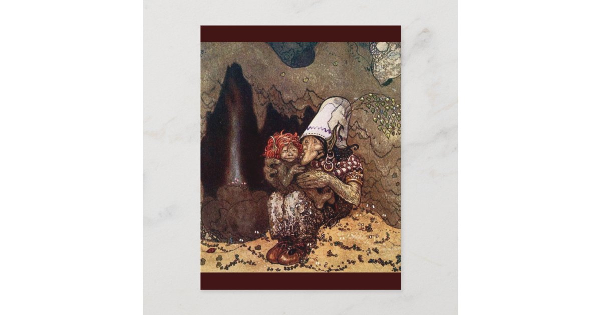 Troll Mother Beside a Campfire Postcard | Zazzle