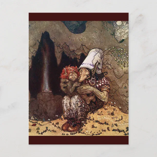 Troll Mother Beside a Campfire Postcard | Zazzle