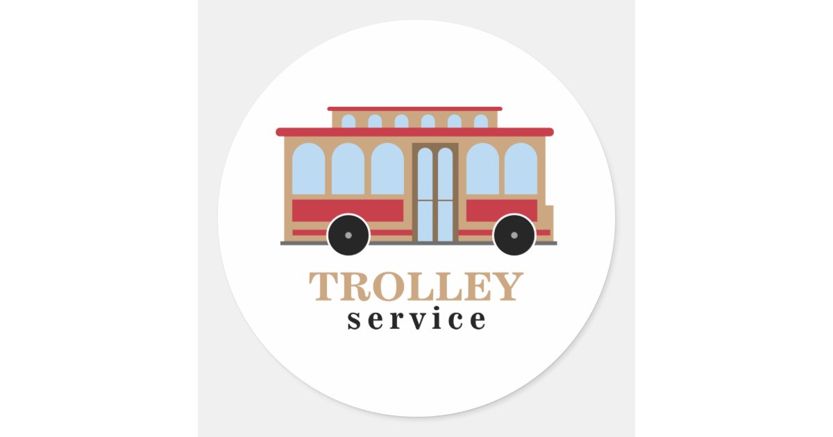 Trolley Service Classic Round Sticker | Zazzle