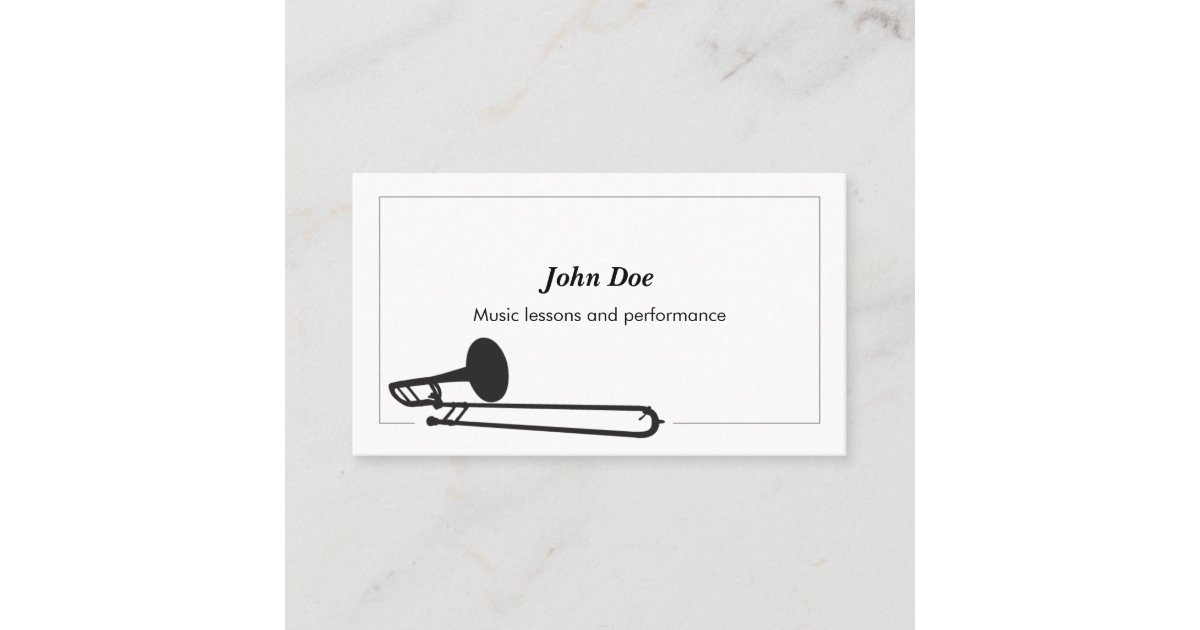 Trombone Business Card | Zazzle